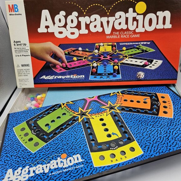Milton Bradley | Games | Vintage Aggravation Board Game 989 Milton ...